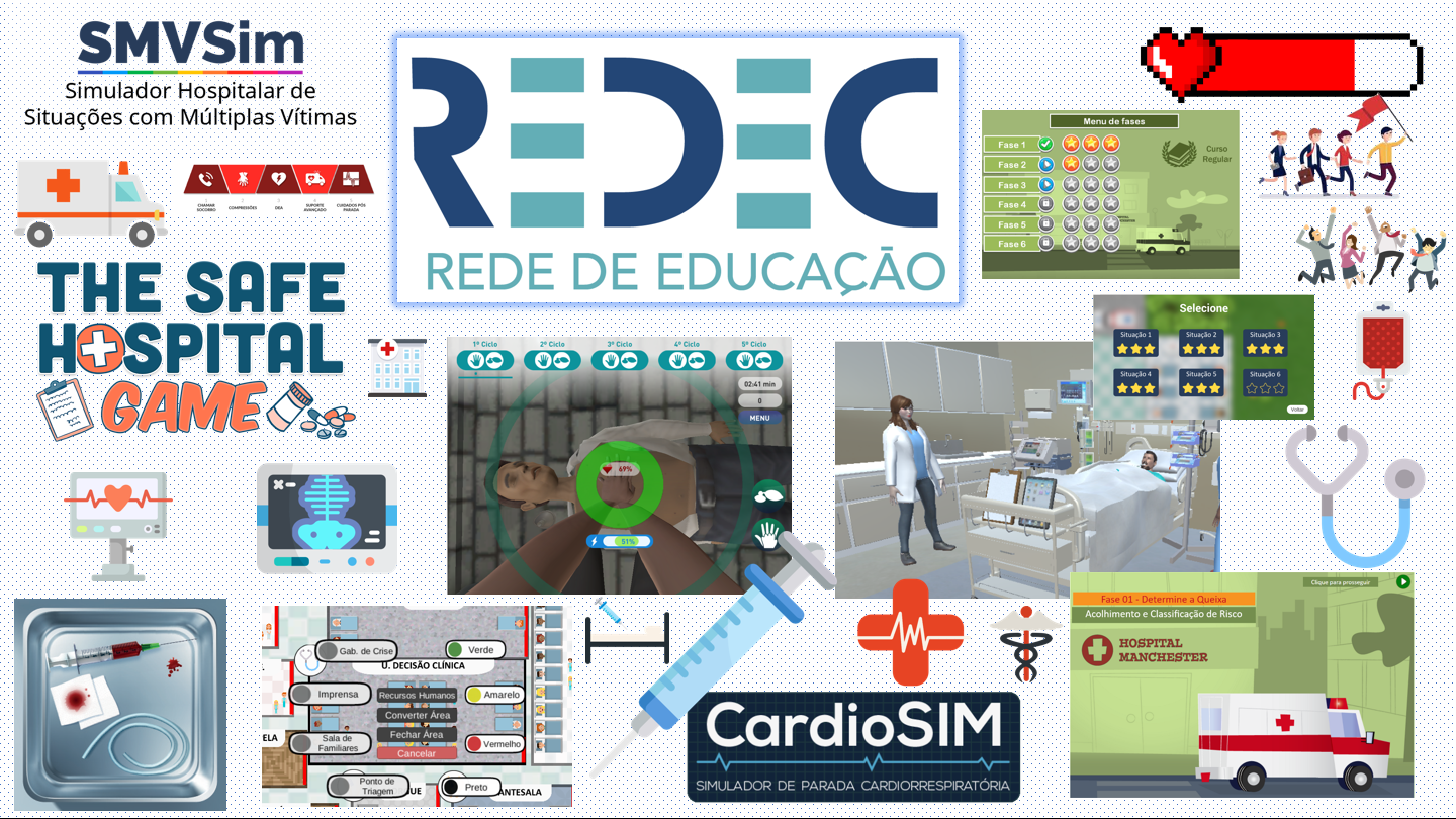 Jogos educativos da Redec para Hospitais